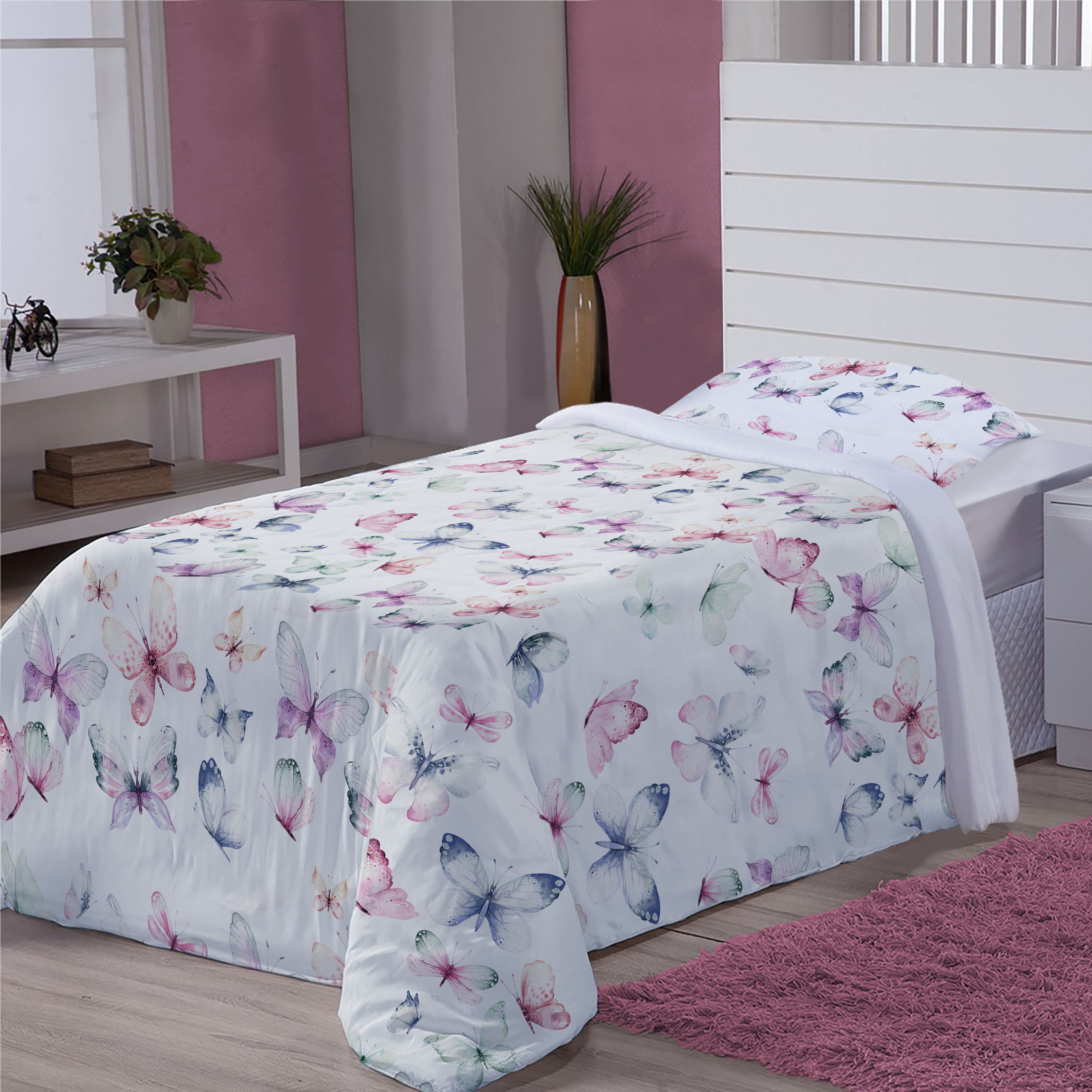 Edredom Solteiro dupla face 100% Algodão Extra Macio