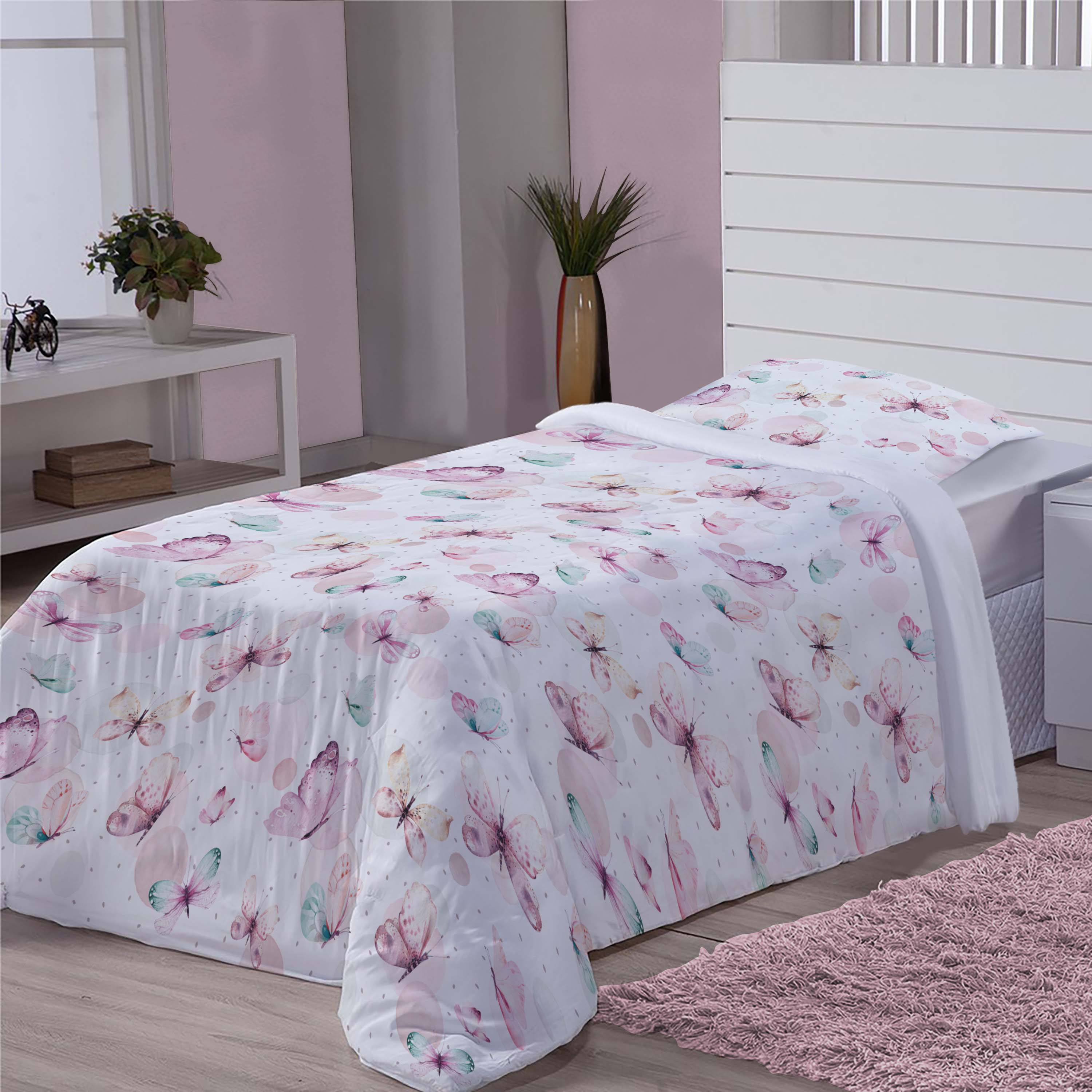 Edredom Solteiro dupla face 100% Algodão Extra Macio