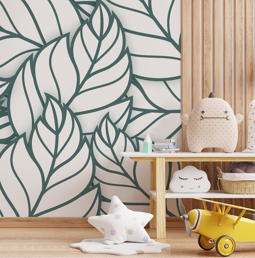 Papel de parede Infantil Folhas Verdes Natureza