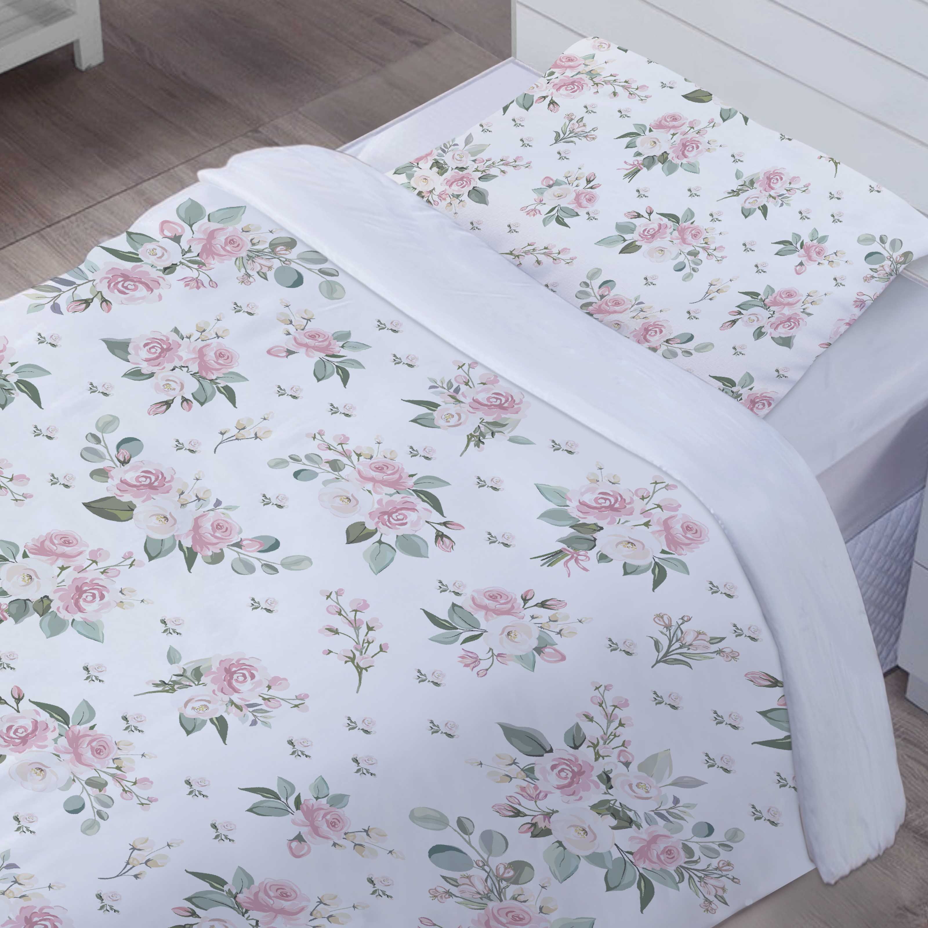 Edredom Solteiro dupla face 100% Algodão Extra Macio